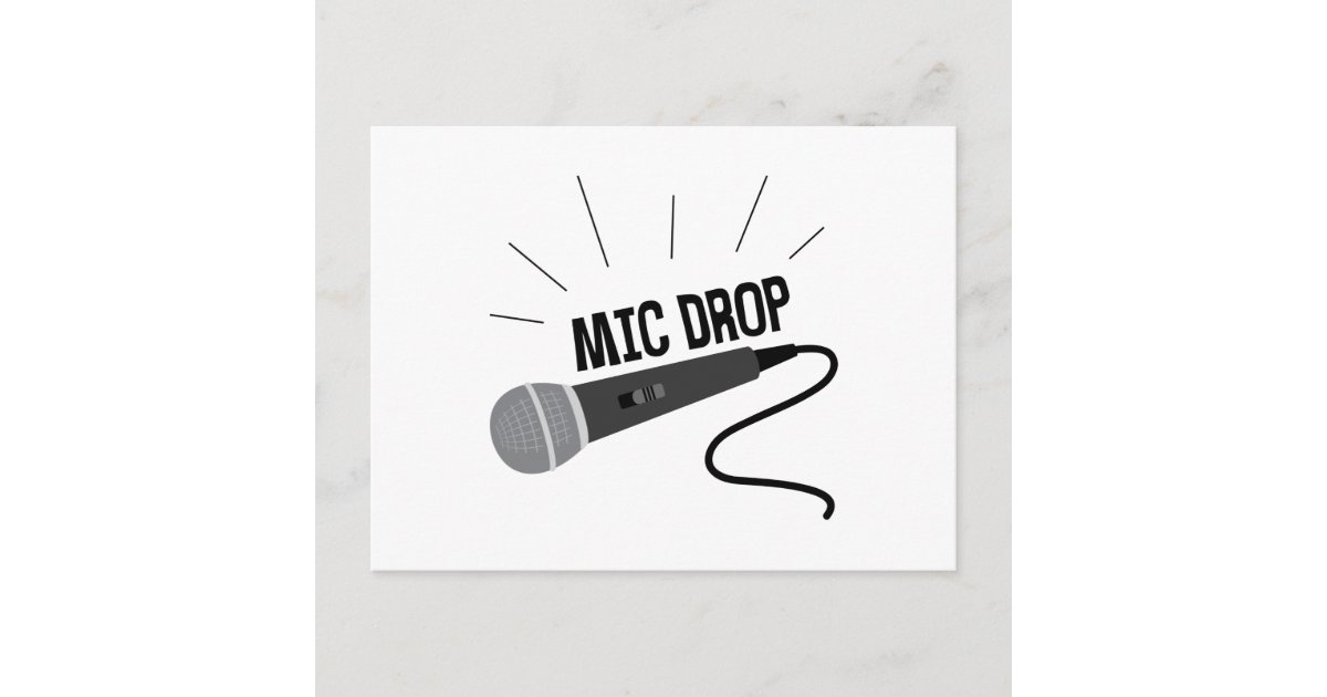 Mic Drop Postcard | Zazzle