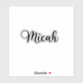 Micah Name - Handwritten Calligraphy Sticker | Zazzle