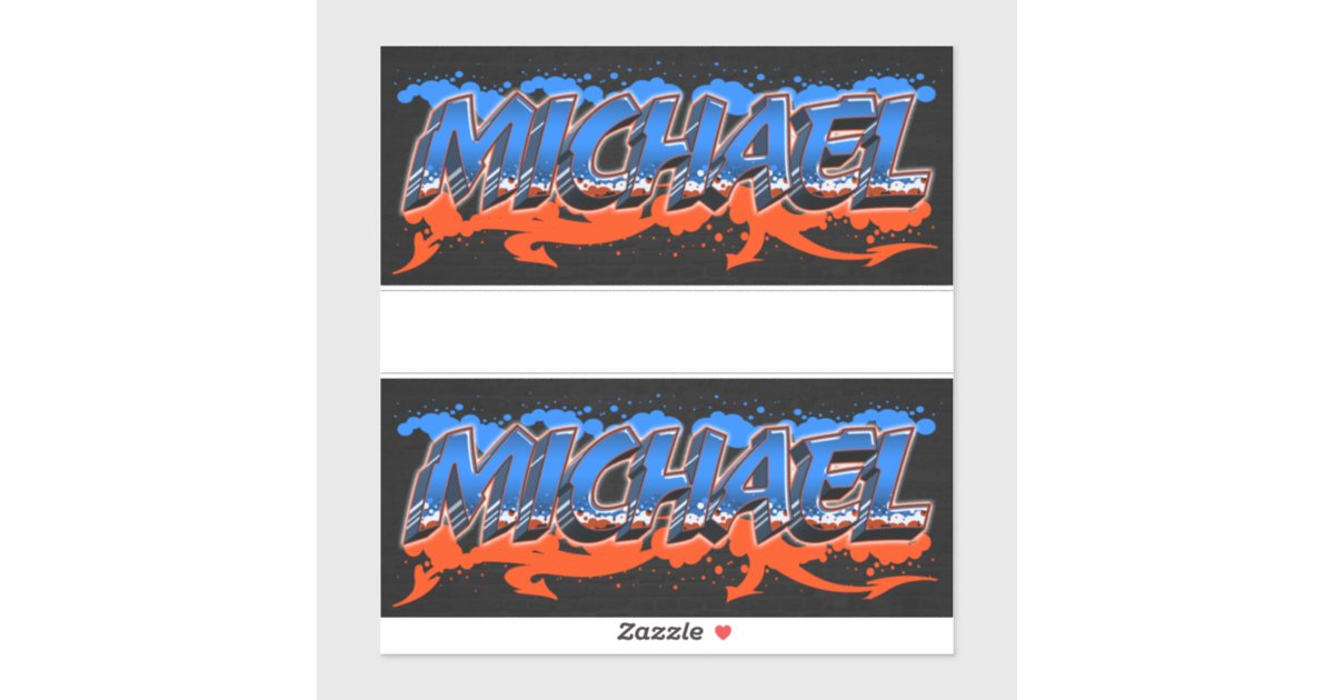 Michael First Name Graffiti Sticker | Zazzle