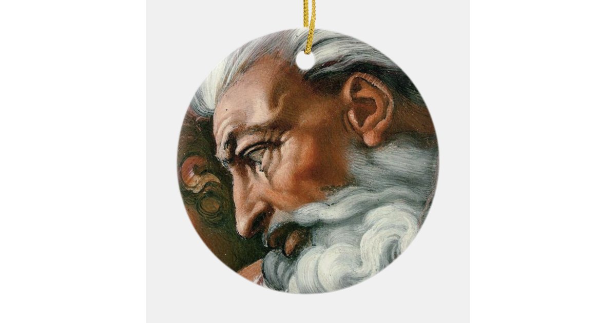 Michelangelo Creation Adam God Art Ceramic Ornament | Zazzle
