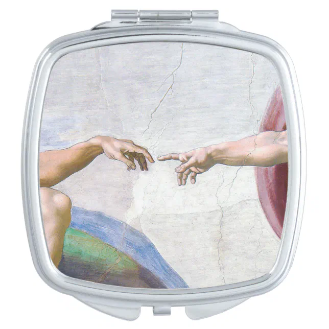 Michelangelo - Creation of Adam Isolated Compact Mirror | Zazzle