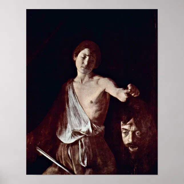 Michelangelo da Caravaggio - David and Goliath Poster | Zazzle