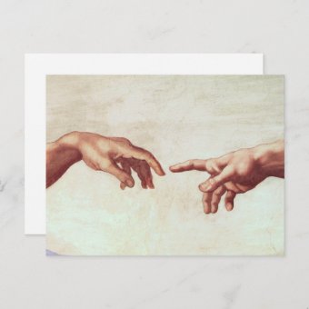 Michelangelo Hands Postcard | Zazzle