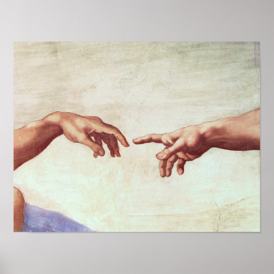 Michelangelo Hands Poster | Zazzle.com