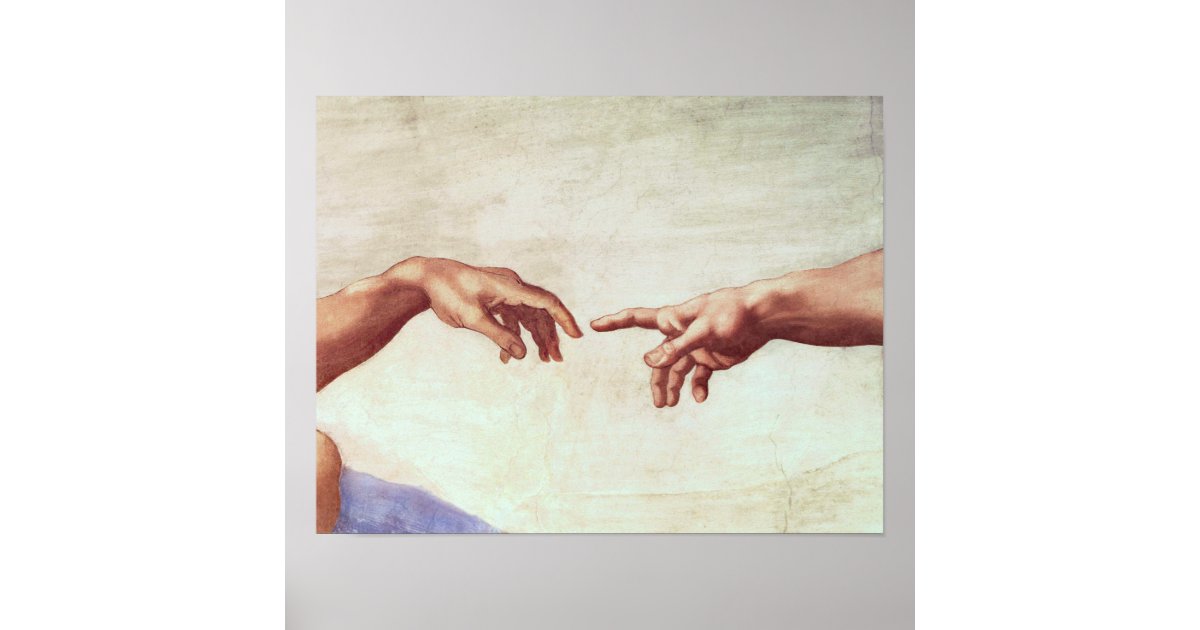 Michelangelo Hands Poster | Zazzle