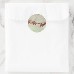 Michelangelo Hands Sticker | Zazzle
