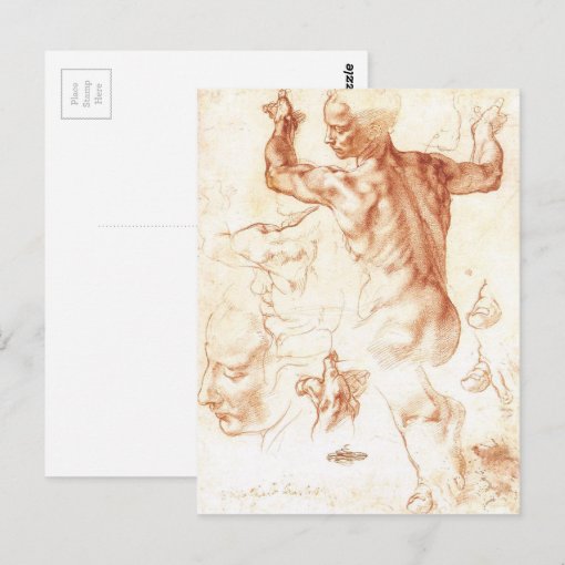 Michelangelo - Libyan Sibyl painting Postcard | Zazzle