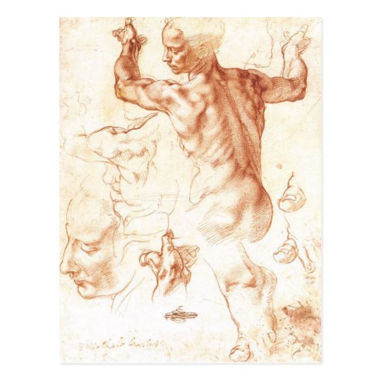 Michelangelo - Libyan Sibyl painting Postcard | Zazzle.com
