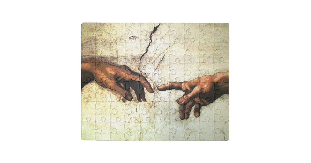 Michelangelo The Creation of Adam Jigsaw Puzzle | Zazzle