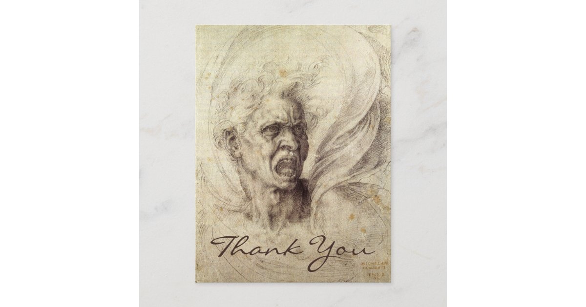 Michelangelo's Damned Soul Postcard | Zazzle