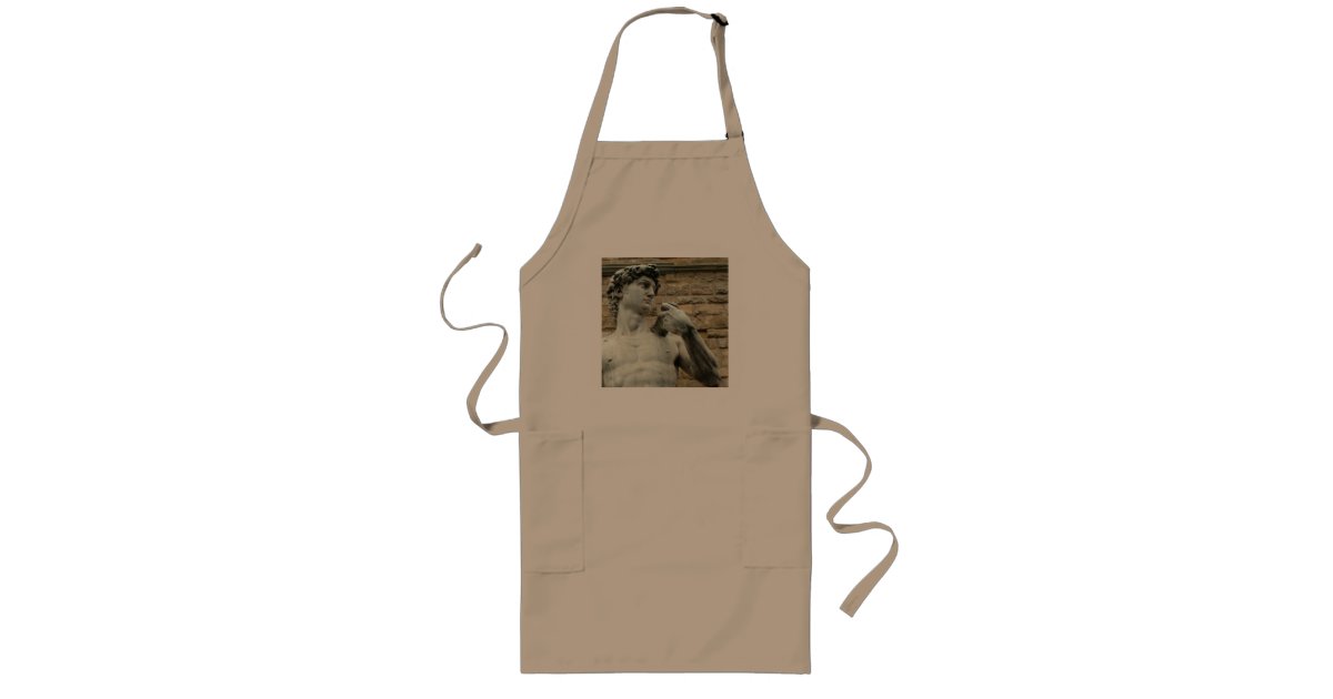 Michelangelo's David 1 Long Apron | Zazzle