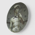 Michelangelo's Statue of David Large Clock | Zazzle