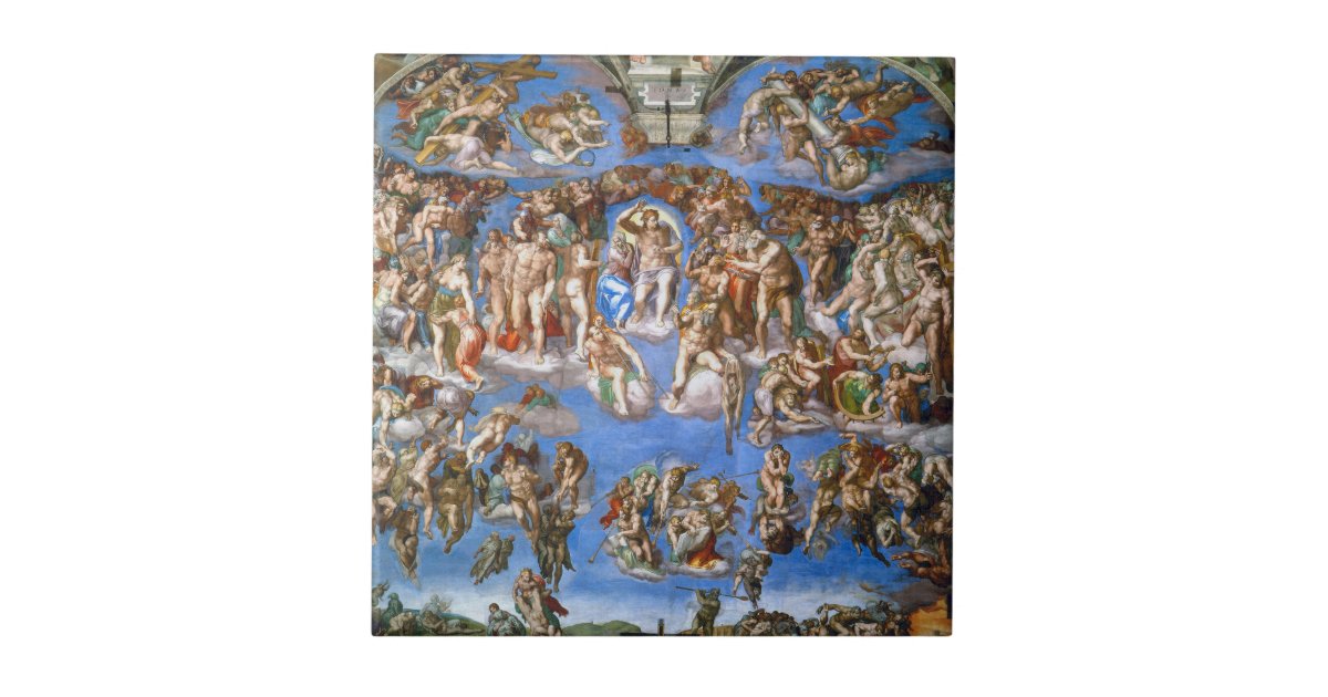 Michelangelo's The Last Judgement Ceramic Tile | Zazzle