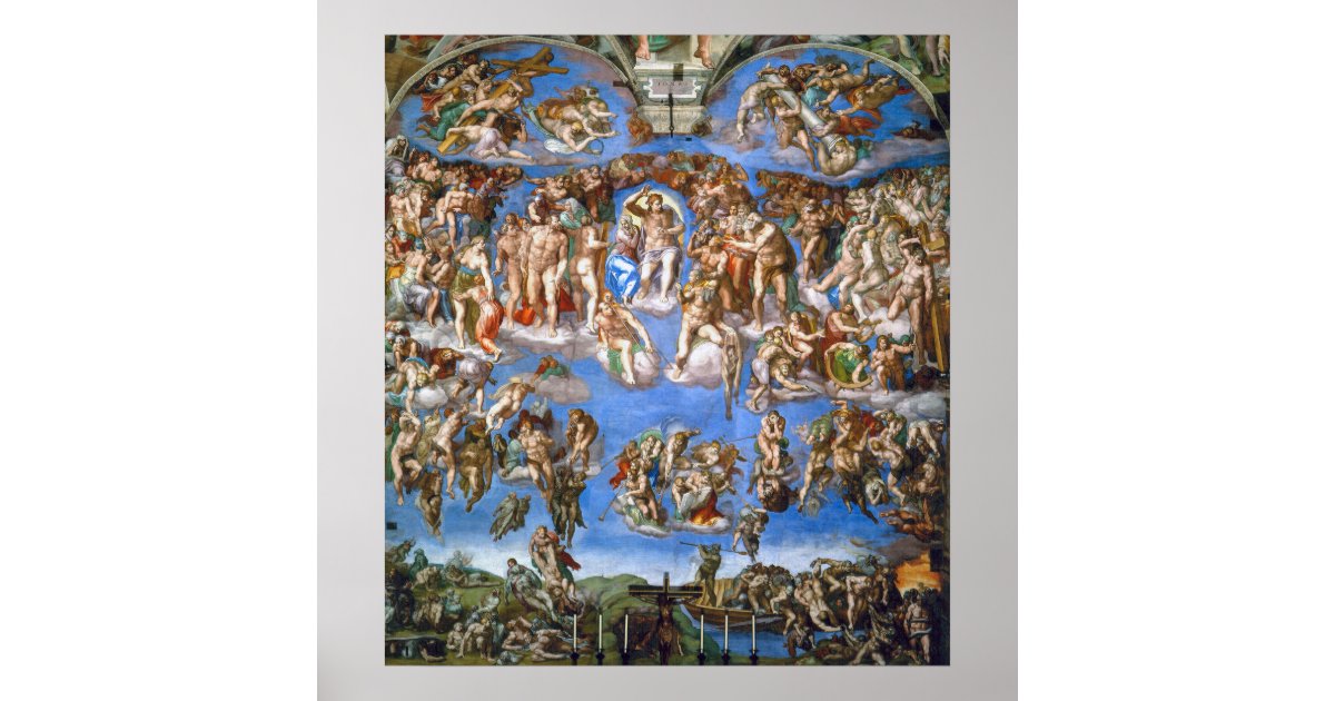 Michelangelo's The Last Judgement Poster | Zazzle