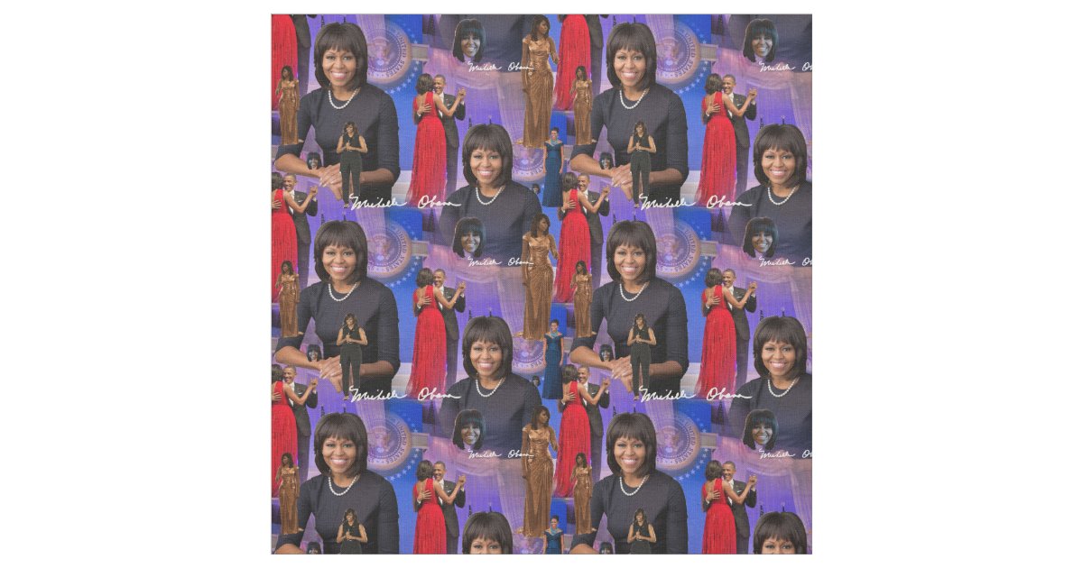 Michelle Obama fabric | Zazzle