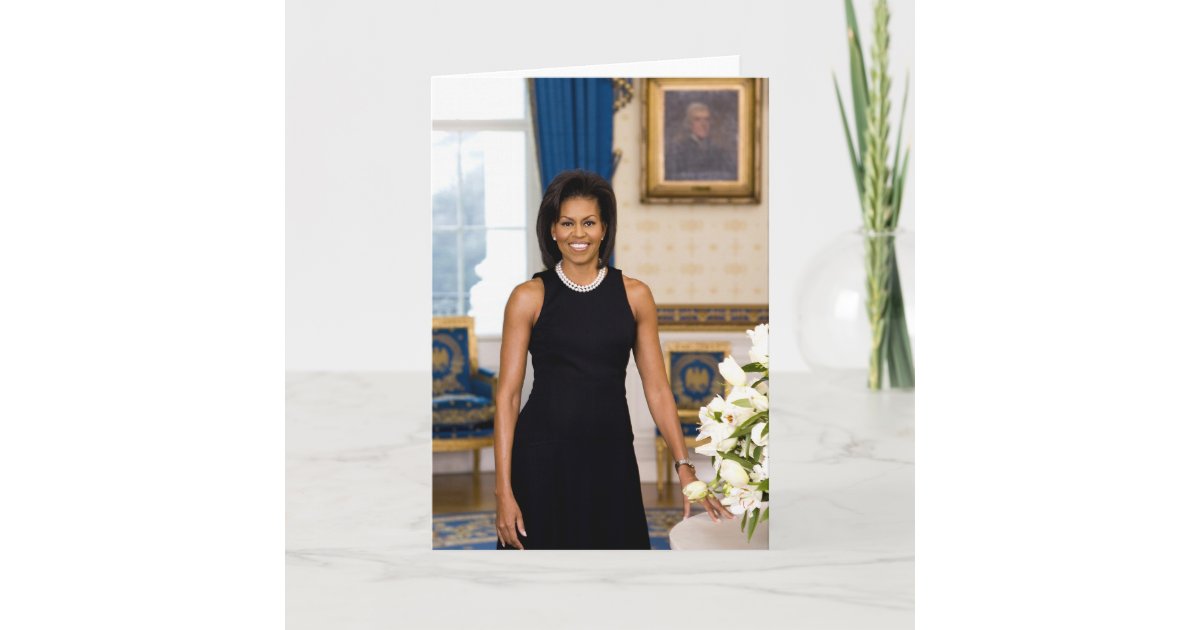 Michelle Obama Greeting Card | Zazzle