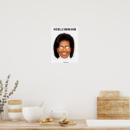 Michelle Obama Mask Cutout Poster | Zazzle