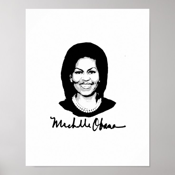 MICHELLE OBAMA SIGNATURE -.png Poster | Zazzle