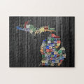 Michigan Counties License Plate Map Puzzle | Zazzle