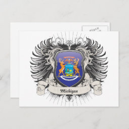 Michigan Crest Postcard | Zazzle