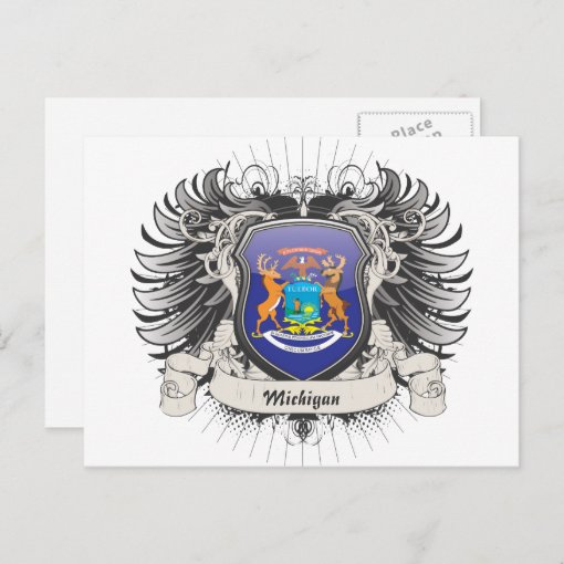 Michigan Crest Postcard | Zazzle