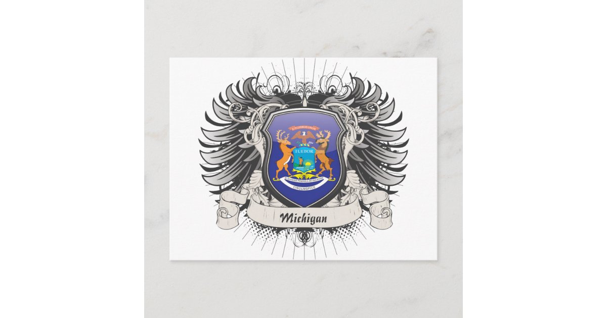 Michigan Crest Postcard | Zazzle