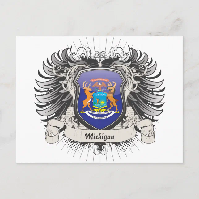 Michigan Crest Postcard | Zazzle