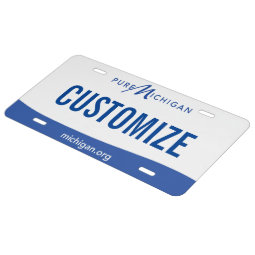 Michigan Custom License Plate | Zazzle
