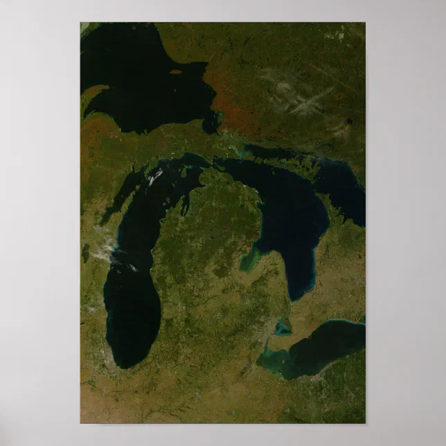 Michigan from Space Poster | Zazzle