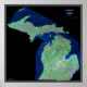 Michigan from space satellite poster | Zazzle