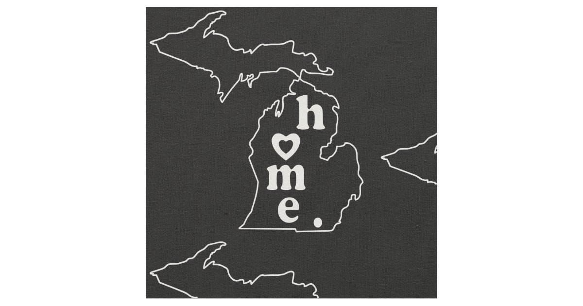 Michigan Home Fabric | Zazzle