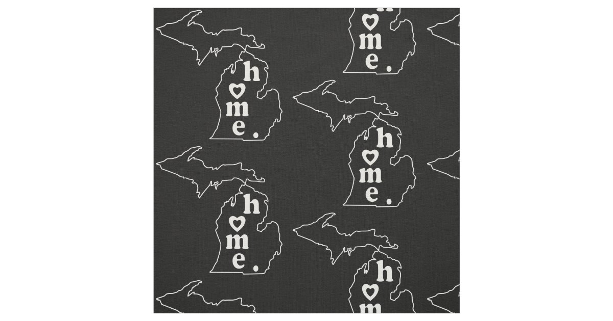 Michigan Home Fabric | Zazzle