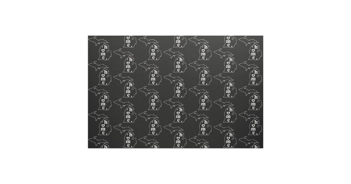 Michigan Home Fabric | Zazzle