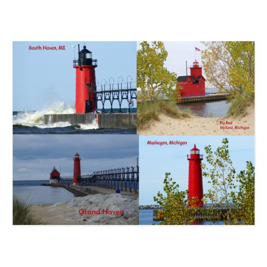 Michigan Lighthouses Postcard | Zazzle.com