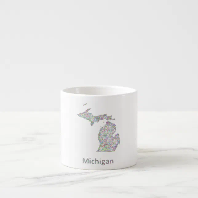 Michigan map espresso cup | Zazzle
