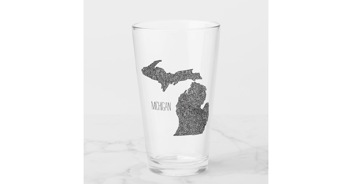 Michigan Map Glass | Zazzle
