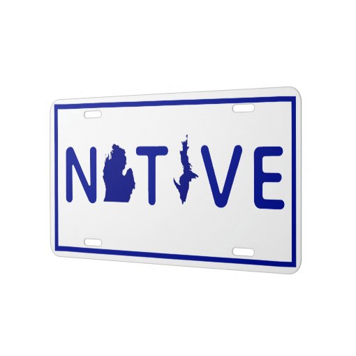 Michigan Native License Plate | Zazzle