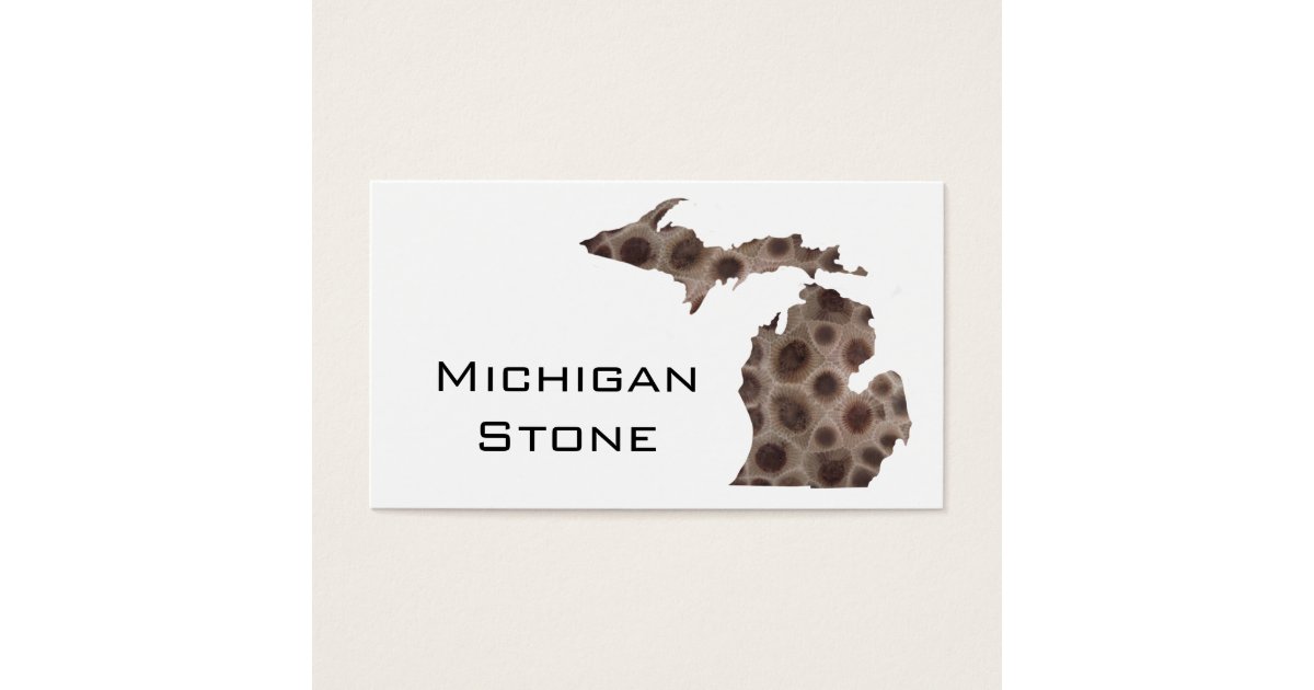 Michigan Petoskey Stone, Great Lakes mitten | Zazzle