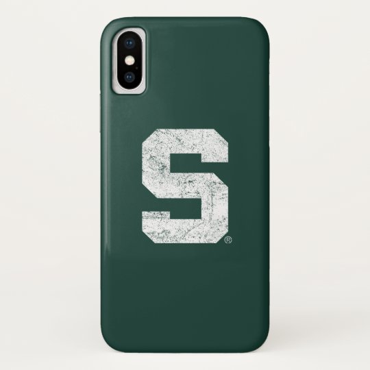 Michigan State Block S Distressed Case-Mate iPhone Case | Zazzle.com