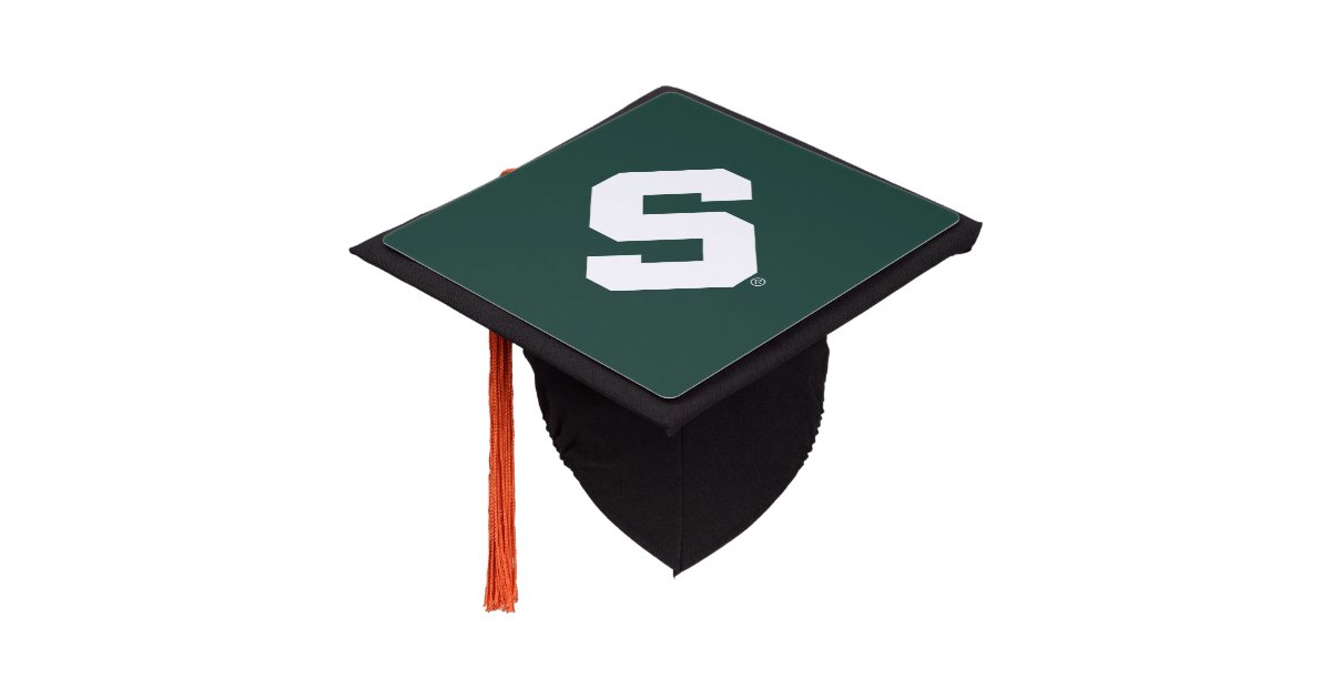 Michigan State Block S Graduation Cap Topper | Zazzle
