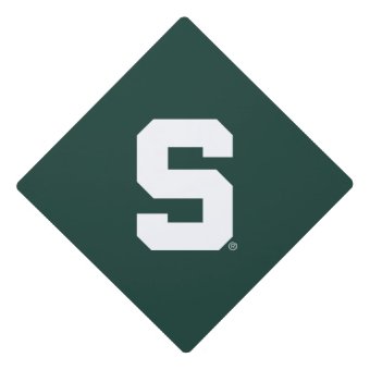 Michigan State Block S Graduation Cap Topper | Zazzle