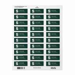 Michigan State Block S Label | Zazzle