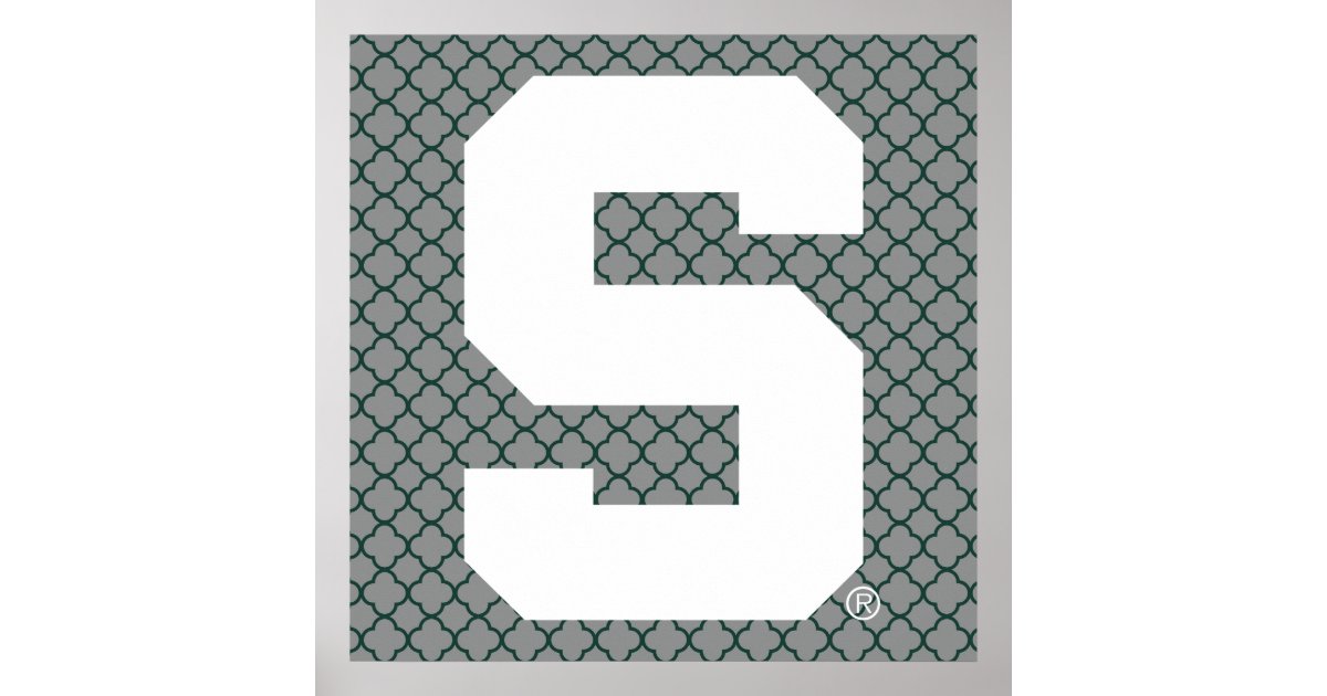 Michigan State Block S Poster | Zazzle