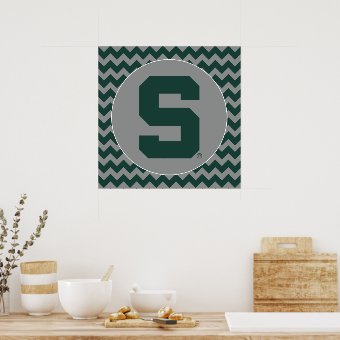 Michigan State Block S Poster | Zazzle