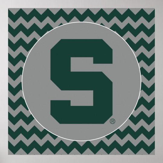 Michigan State Block S Poster | Zazzle.com