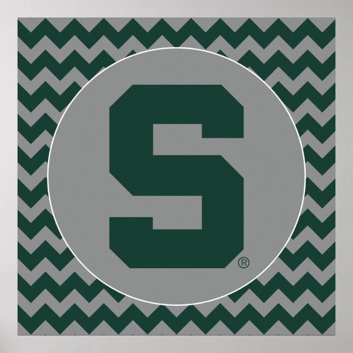 Michigan State Block S Poster | Zazzle.com