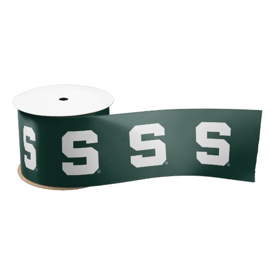 Michigan State Block S Satin Ribbon | Zazzle.com