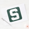 Michigan State Block S Square Sticker | Zazzle