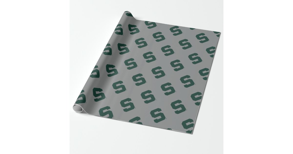 Michigan State Block S Wrapping Paper | Zazzle
