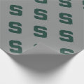 Michigan State Block S Wrapping Paper | Zazzle